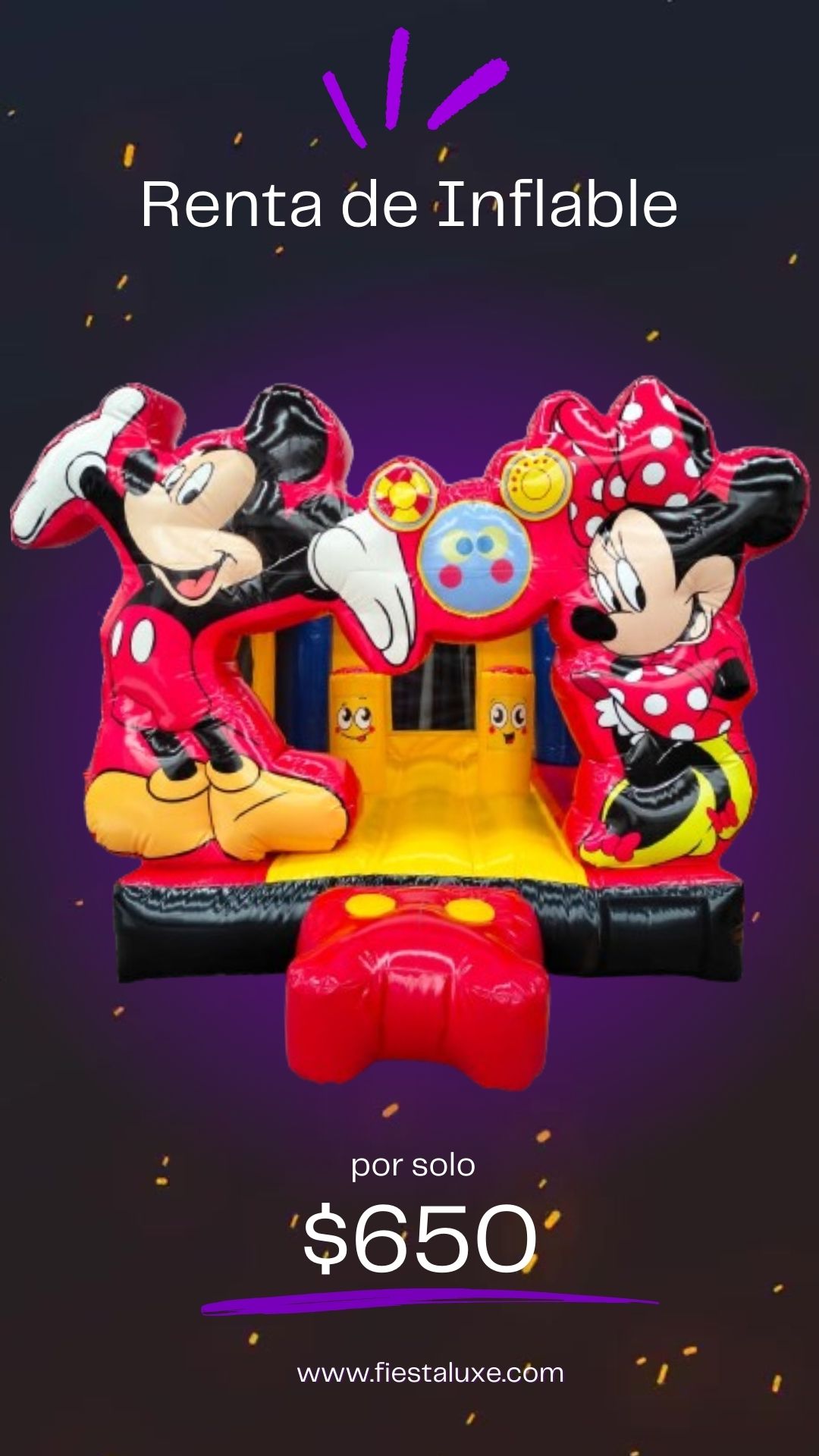 Inflable Mickey - Fiesta Luxe InflablesMickey
